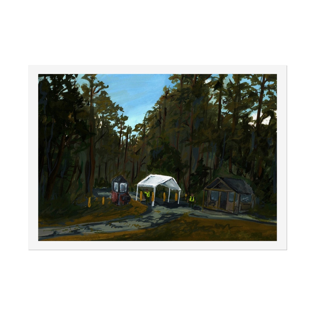 7 X 5 Print of a Guard Shack, Landscape Painting, Artwork 16 - Etsy