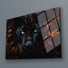 Panther Wall Art , Black Panther , Nature Inspired Art , Tempered Glass ...