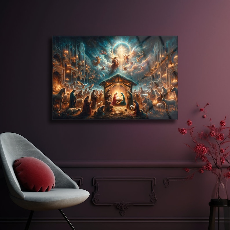 Nativity Wall Art , Nativity Scene Wall Art , Jesus Wall Art , High ...