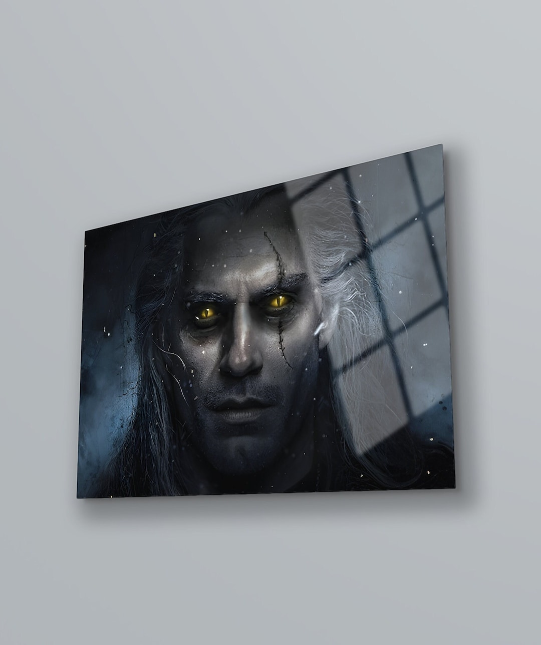 The Witcher Wall Art , Geralt Wall Art , Tempered Glass Wall Art ...