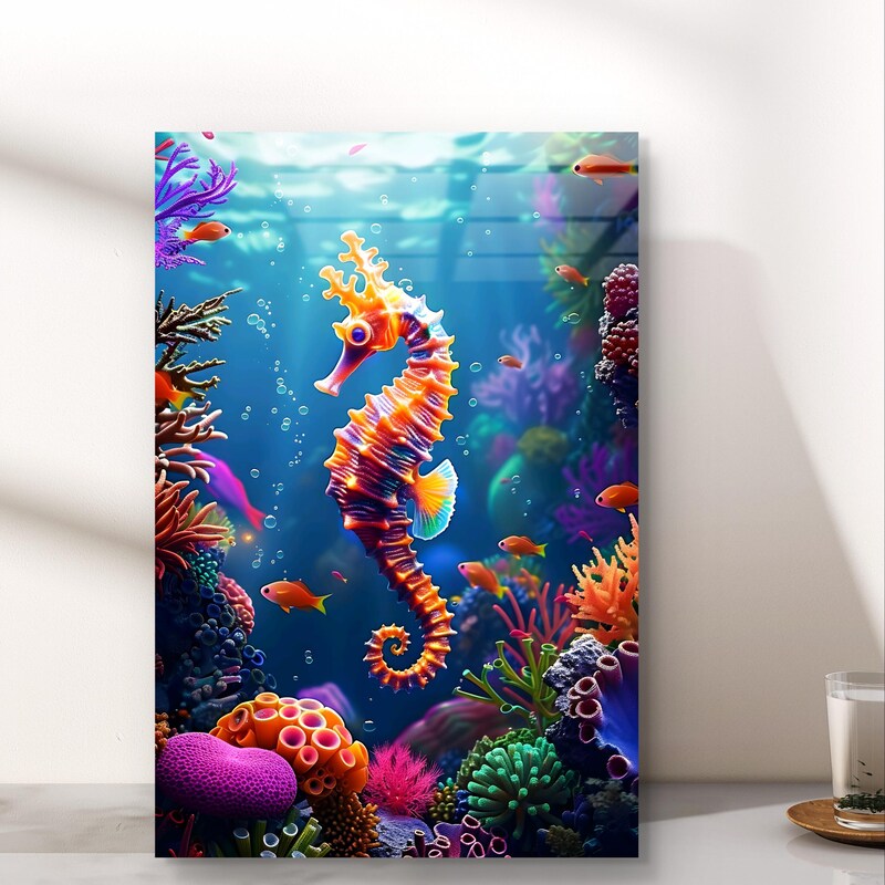 Seahorse Art Print - Etsy