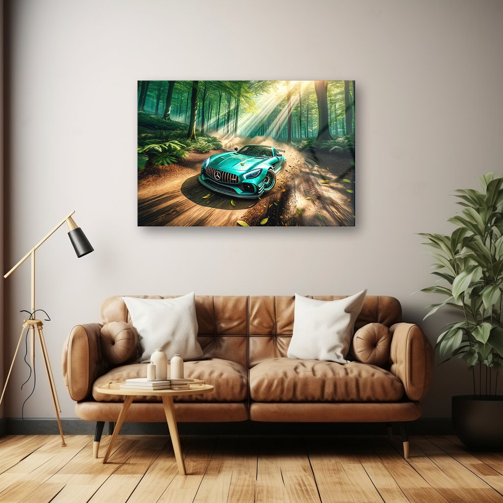 Car Wall Art , Wall Decor Car , Sport Car Wall Art , Tempered Glass ...