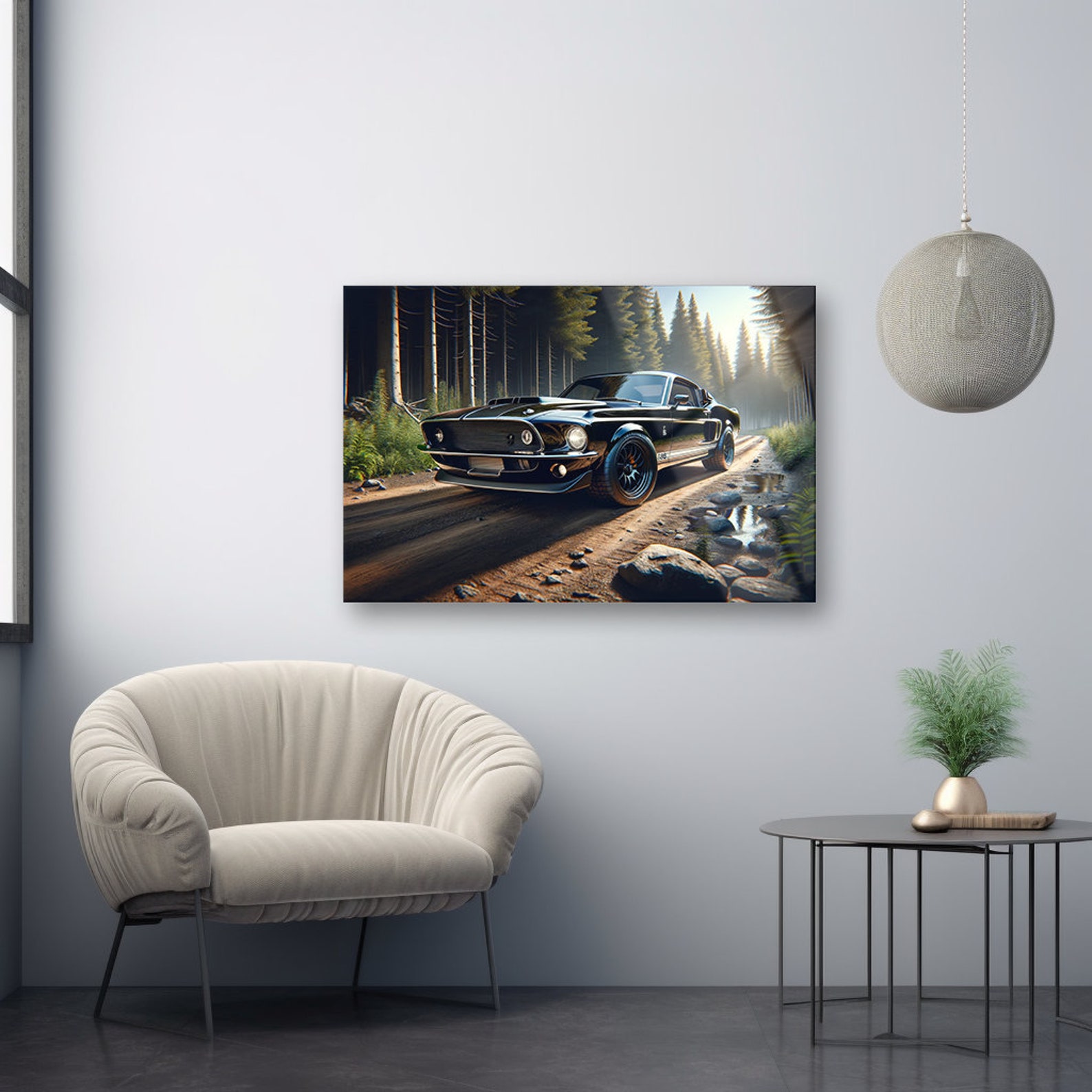 Classic Car Tempered Glass Art Print, High-shine Finish - Etsy