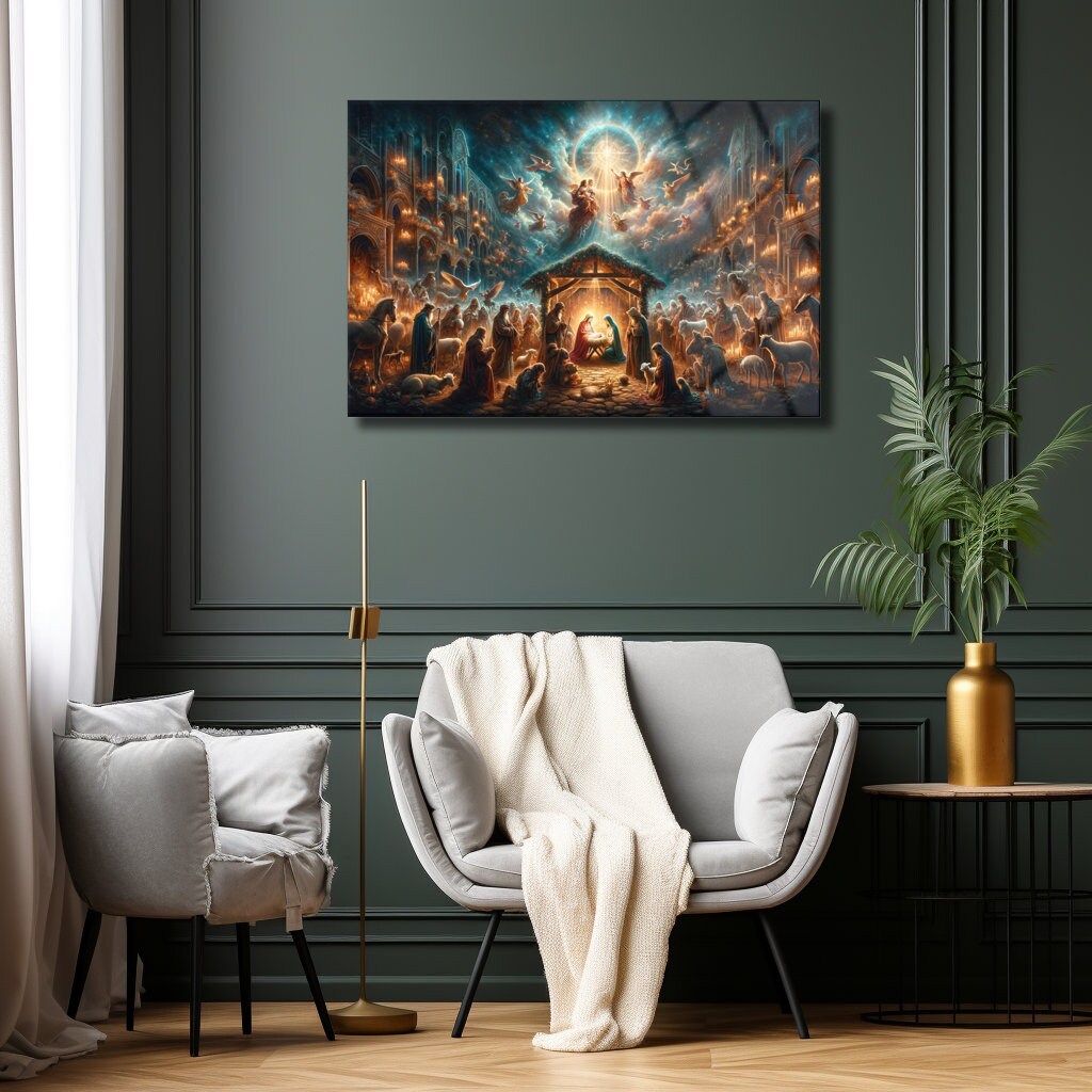 Nativity Wall Art , Nativity Scene Wall Art , Jesus Wall Art , High ...