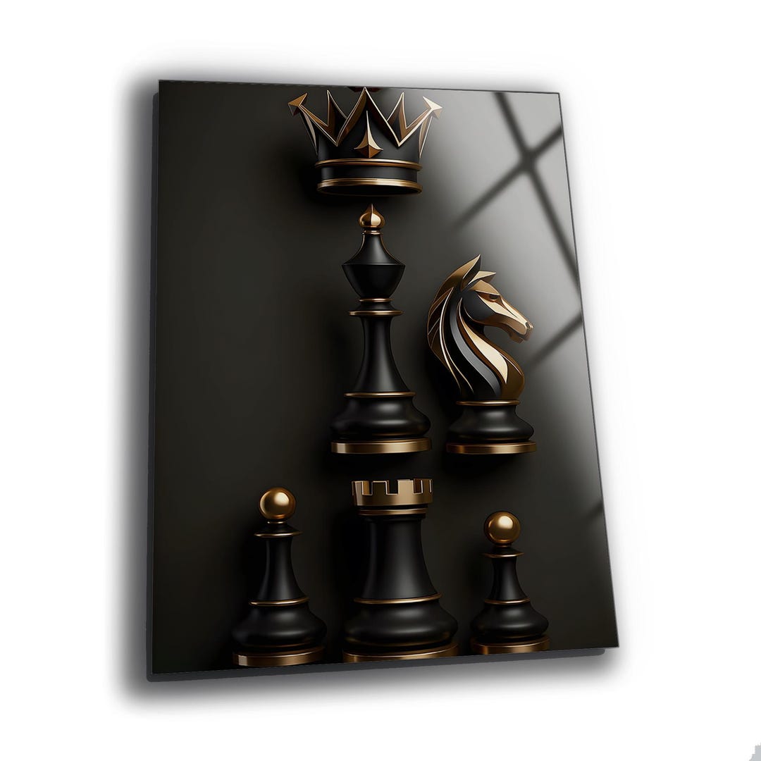 Modern Chess Tempered Glass Wall Art, Ready to Hang - Etsy UK