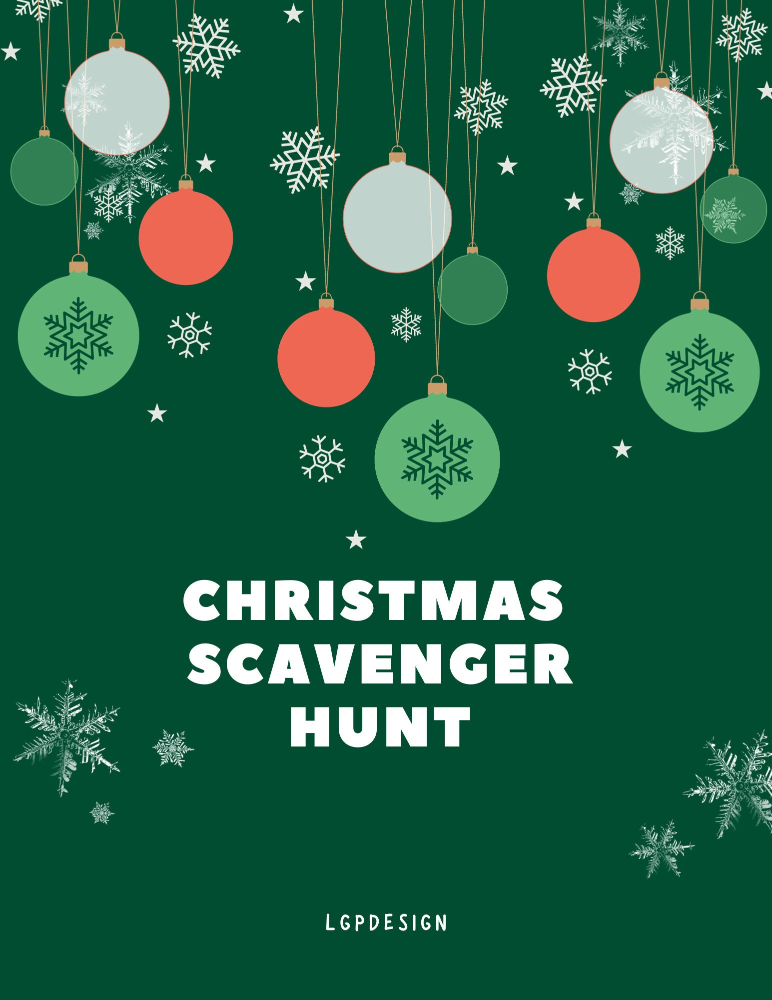 Christmas Scavenger Hunt, Scavenger Hunt, Indoor Scavenger Hunt ...