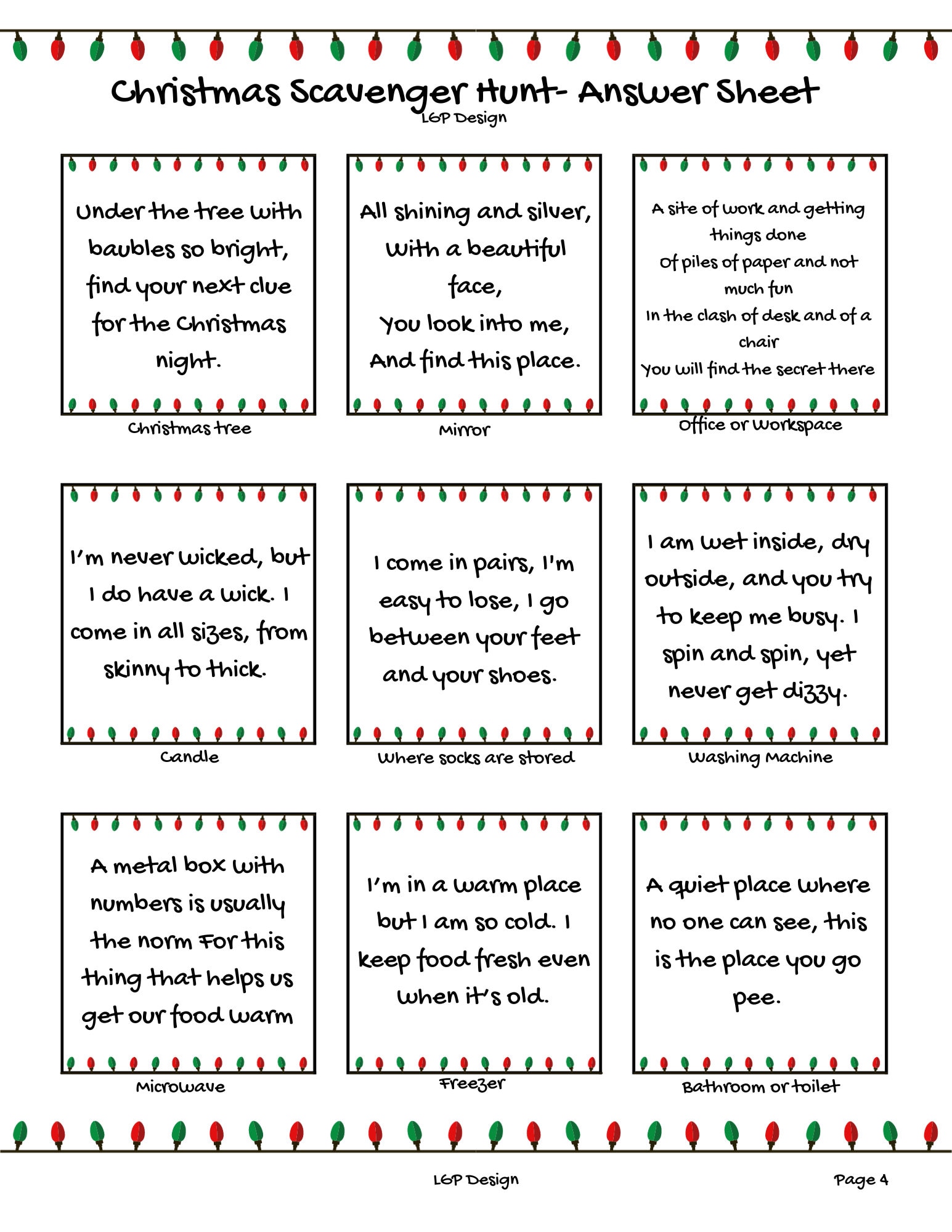 Christmas Scavenger Hunt, Scavenger Hunt, Indoor Scavenger Hunt ...