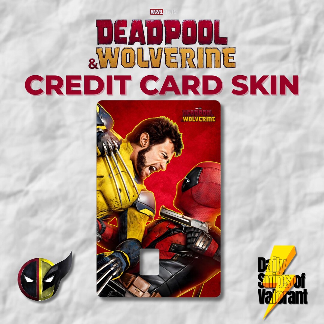 Deadpool & Wolverine Custom Credit Card Skin Vinyl Sticker Small Chip ...
