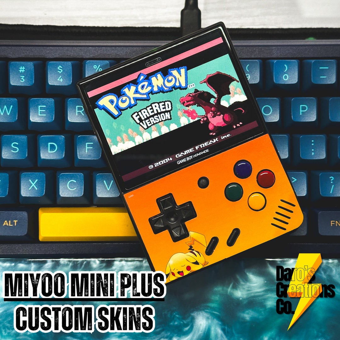 Miyoo Mini Plus Custom Skin "pikachu & Charizard" Theme With Matte ...
