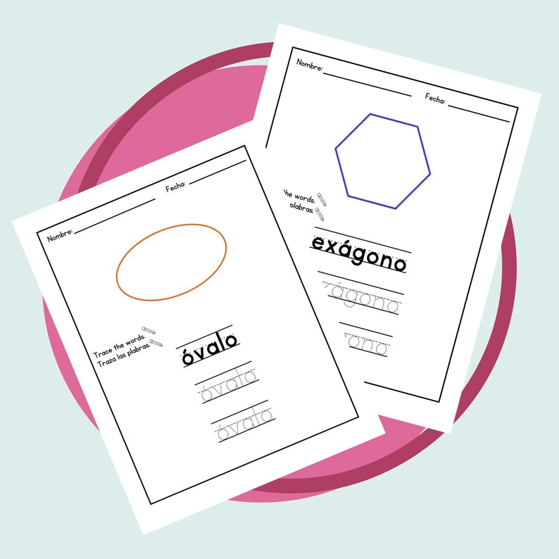 Las Figuras Geométricas Worksheets | Spanish Worksheets | Spanish for ...