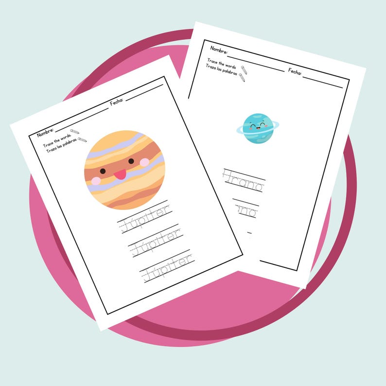 El Sistema Solar Worksheets | Spanish Worksheets | Spanish for Children ...