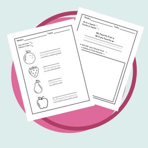 Las Frutas Worksheets | Spanish Worksheets | Spanish for Children ...