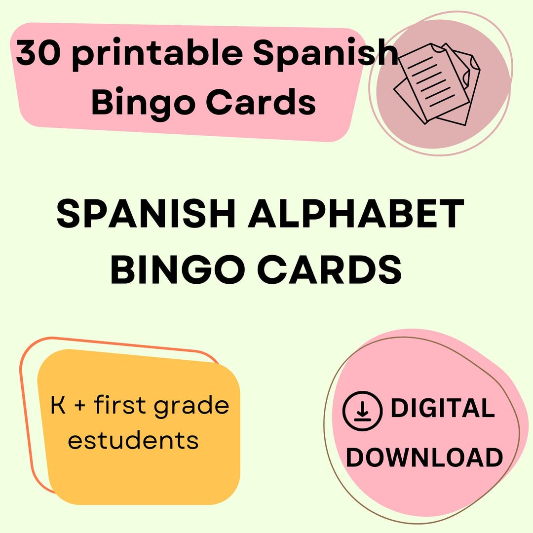 Spanish Alphabet Bingo Cards | Bingo Del Alfabeto | Spanish for ...