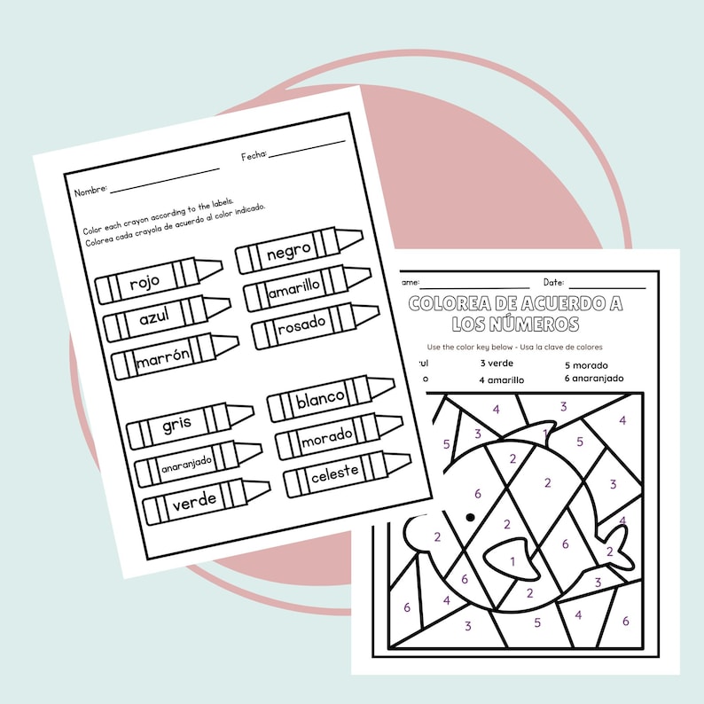 Los Colores Worksheets | Spanish Worksheets | Spanish for Kids | Colors ...