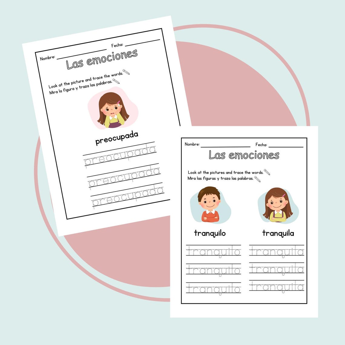 Las Emociones Worksheets | Spanish Worksheets | Spanish for Children ...