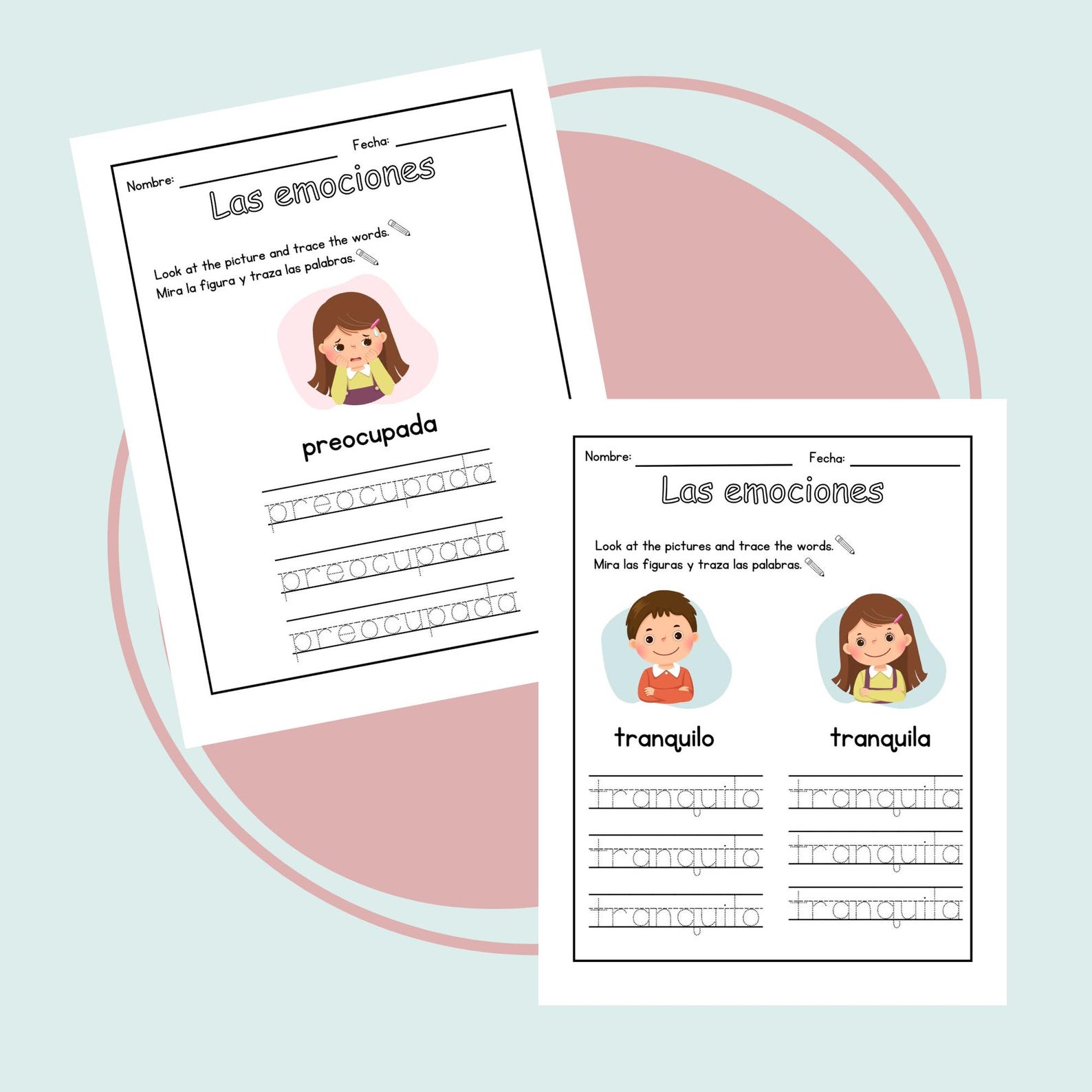 Las Emociones Worksheets | Spanish Worksheets | Spanish for Children ...