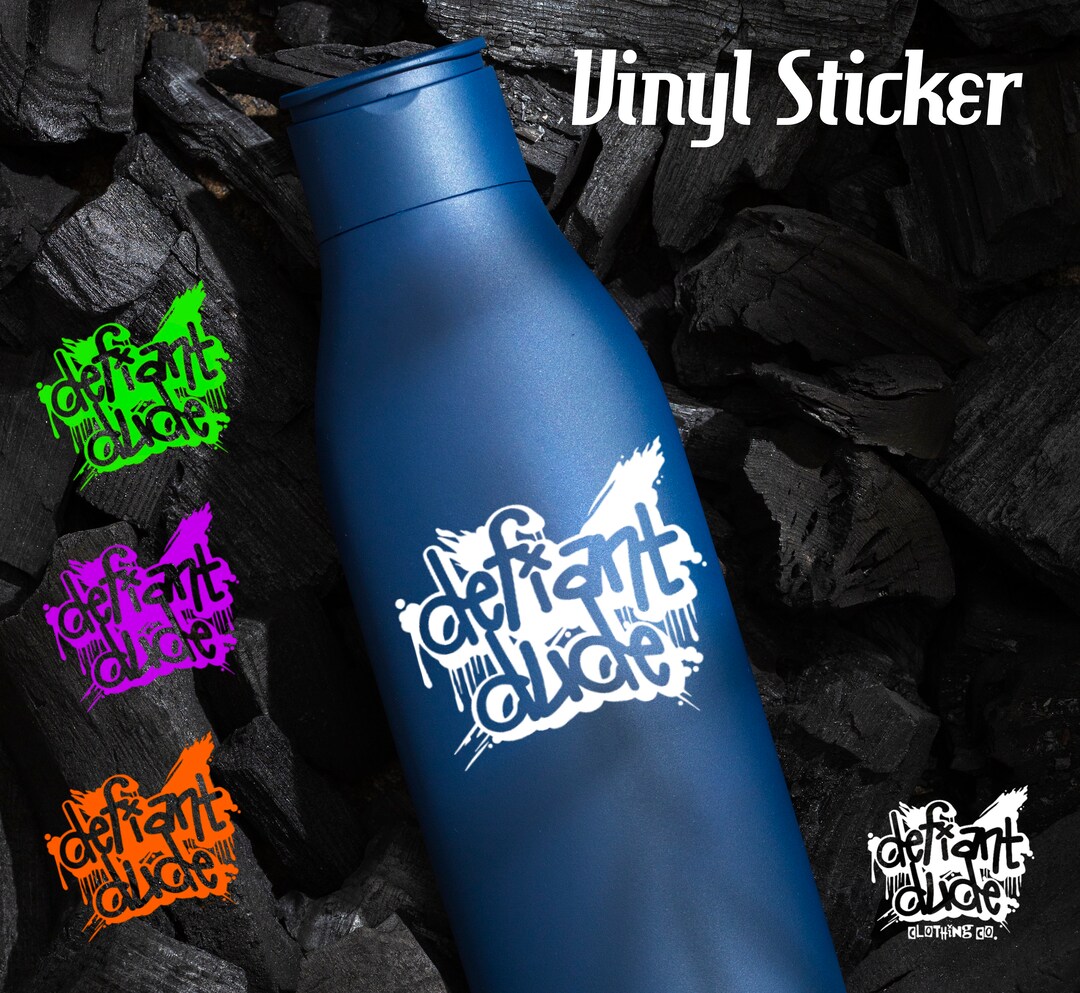 Defiant Dude Tag Logo Vinyl Sticker - Etsy