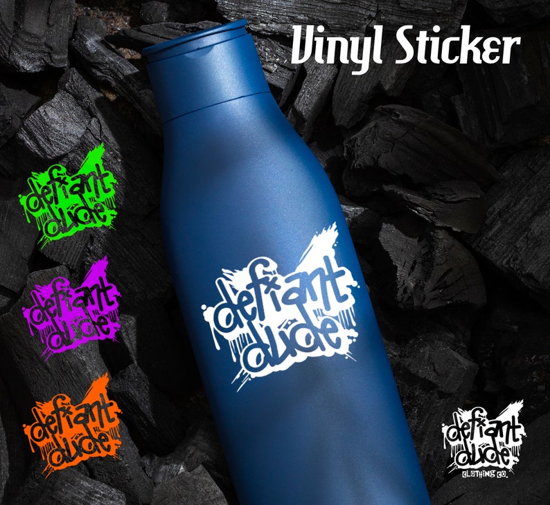Defiant Dude Tag Logo Vinyl Sticker - Etsy