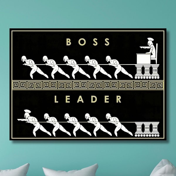 Boss Vs Leader Wall Art - Etsy
