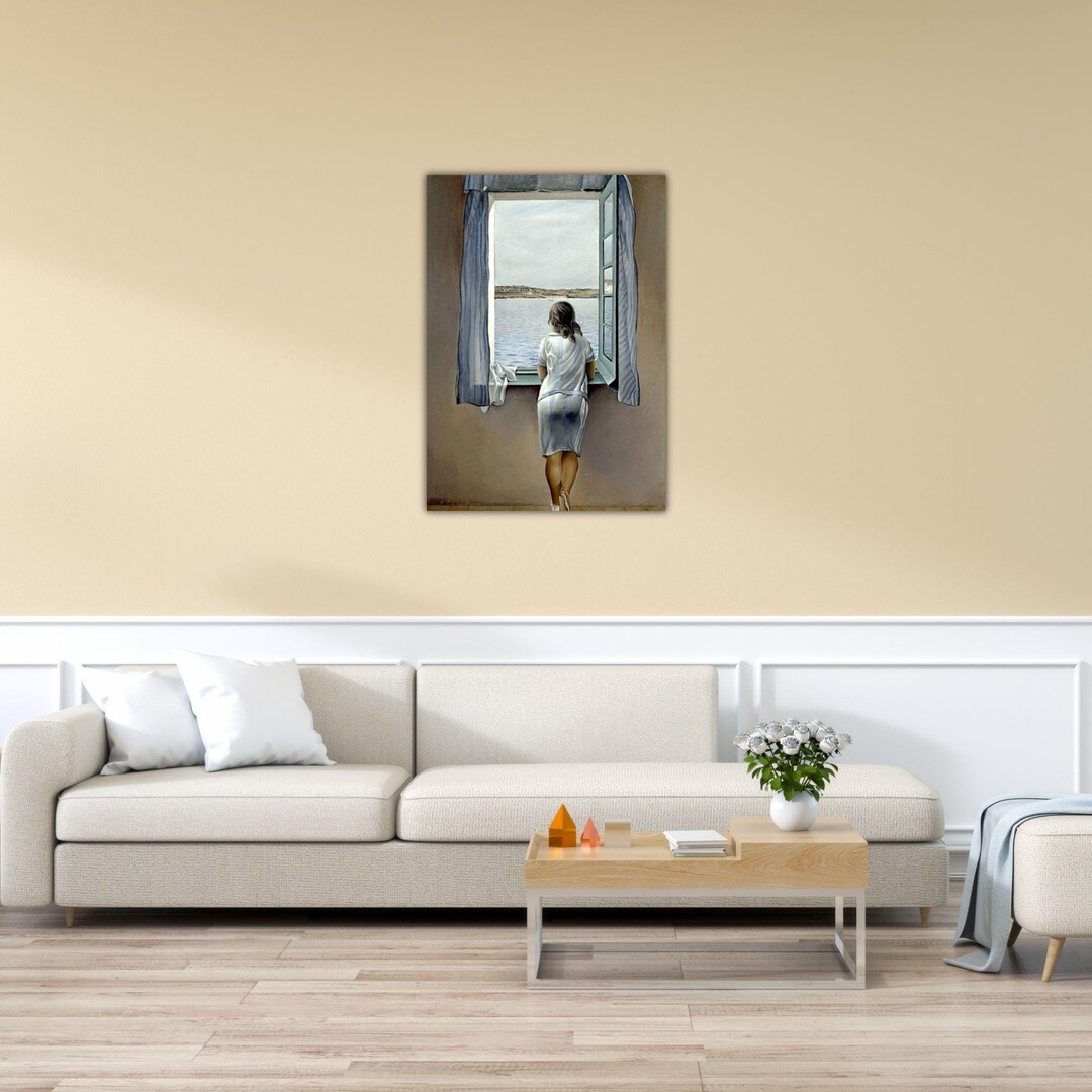 Salvador Dali Girl at the Window Canvas Salvador Dali Flowers Paint ...