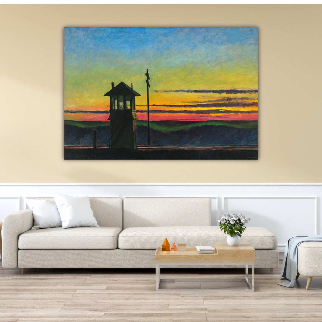 Edward Hopper Railroad Sunset Wall Art Edward Hopper Poster Art Modern ...
