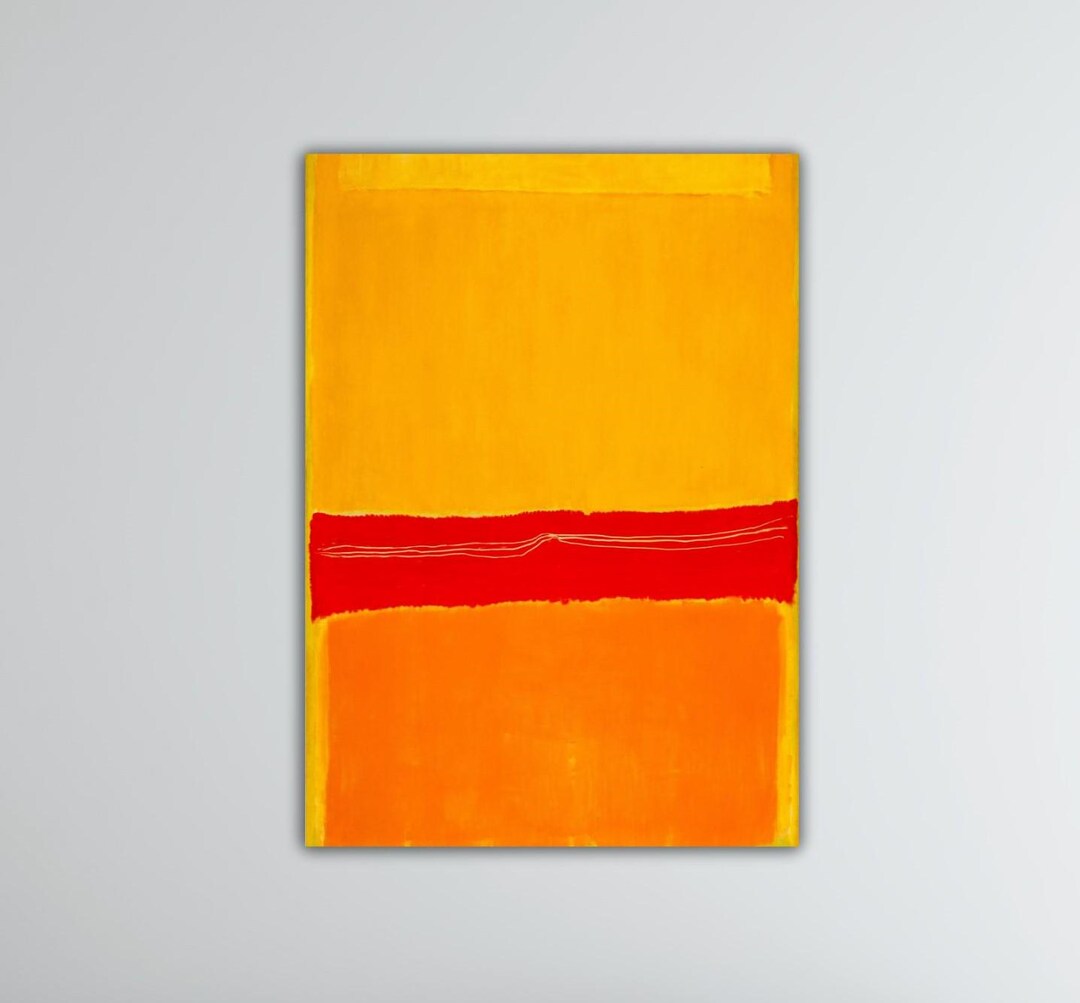 Mark Rothko Yellow Red Orange Wall Art Rothko Poster Rothko Abstract ...
