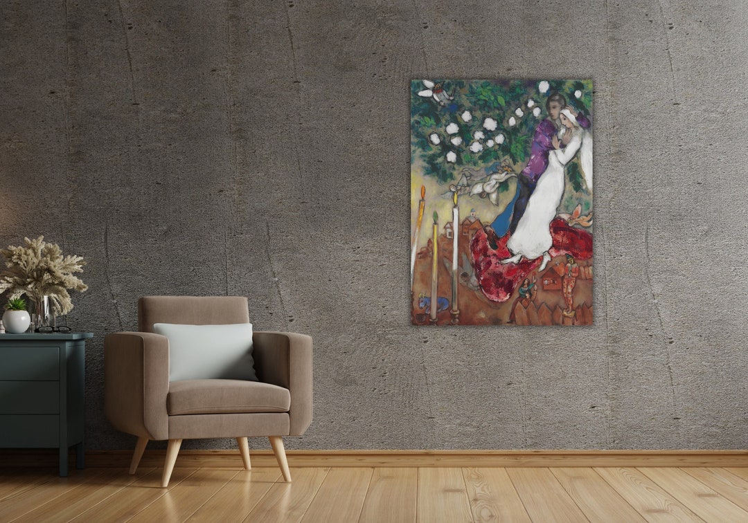 Marc Chagall Wedding Bride Canvas Poster Arts,marc Chagall Canvas Wall ...