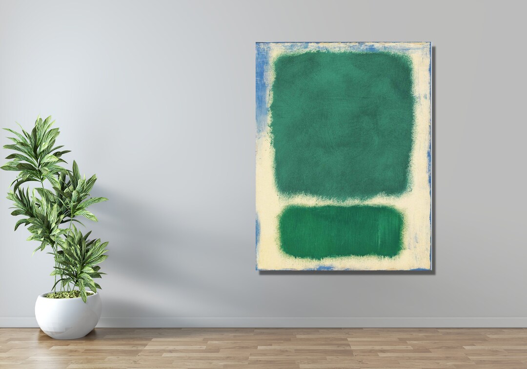 Mark Rothko Green and White Wall Art Mark Rothko Poster Rothko Abstract ...