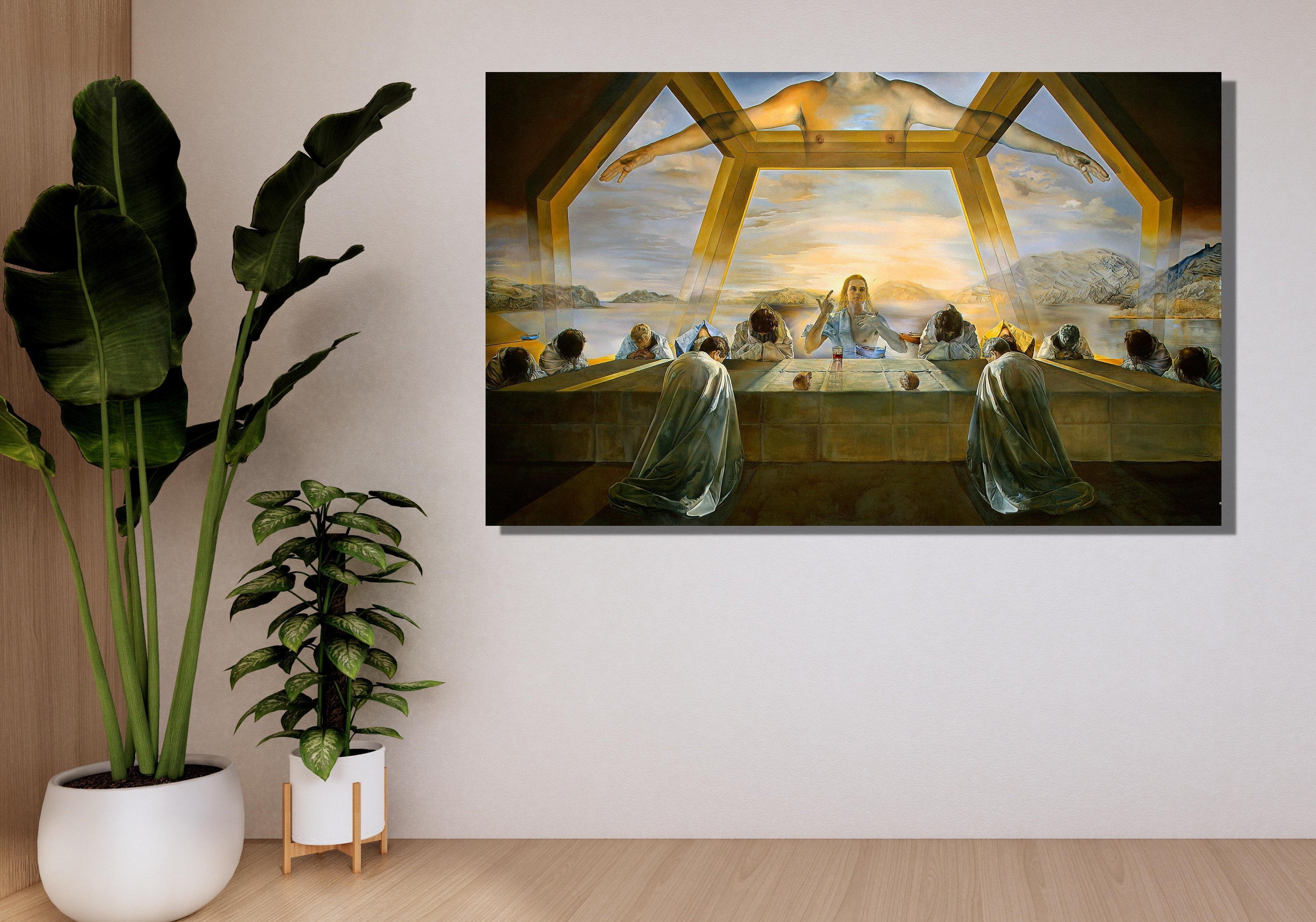 Salvador Dali Last Supper Canvas Wall Art,jesus and Disciples Canvas ...