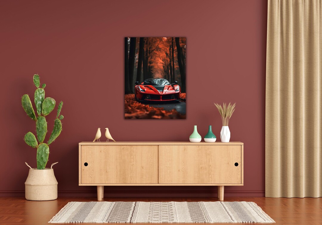 Ferrari Red Poster,red Ferrari Canvas,men Cave Gift,ferrari Shirt,wall ...