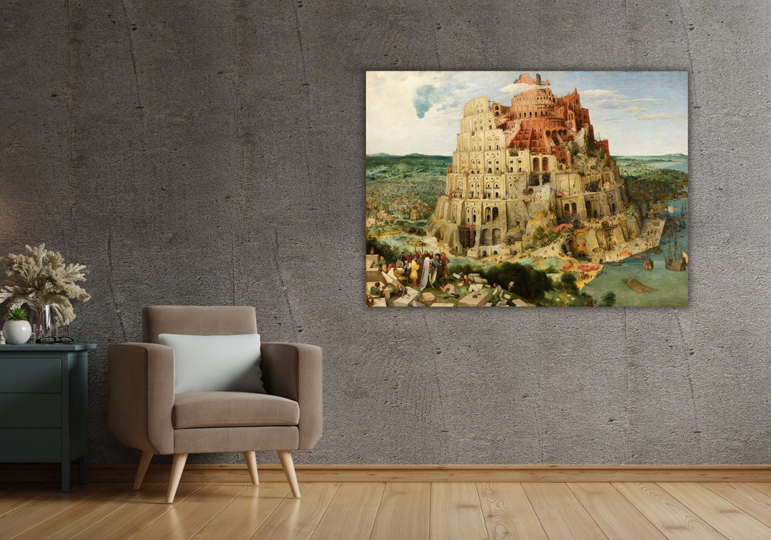 The Tower of Babel Canvas Wall Art Bible Narrative Artwork Pieter ...