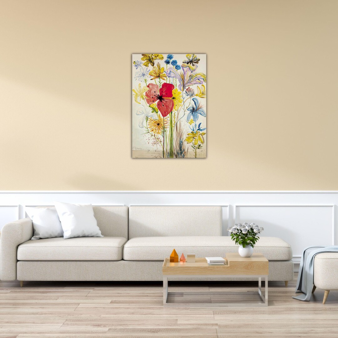 Salvador Dali Flowers Canvas Salvador Dali Flowers Painting Dali Paint ...