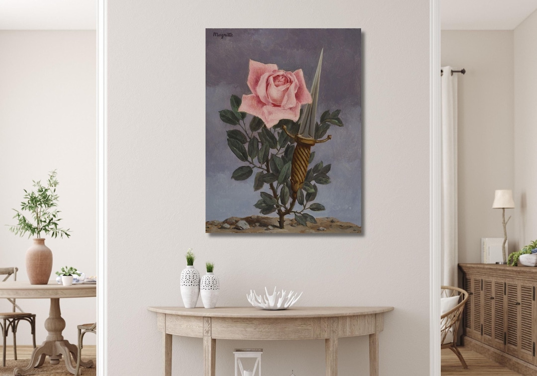 René Magritte the Flower Poster,surrealism Art,rene Magritte the Flower ...