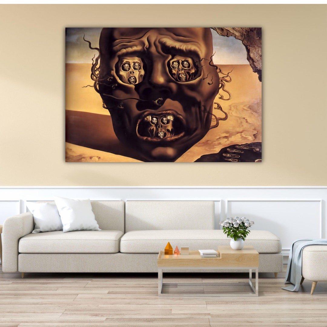 Salvador Dali the Face of War Salvador Dali Wall Art Ready to Hang ...
