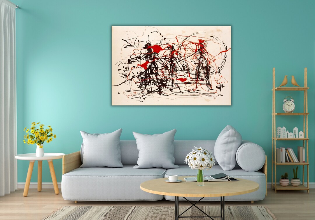 Jackson Pollock Canvas,jackson Pollock Rug,painting Reproduction Poster ...