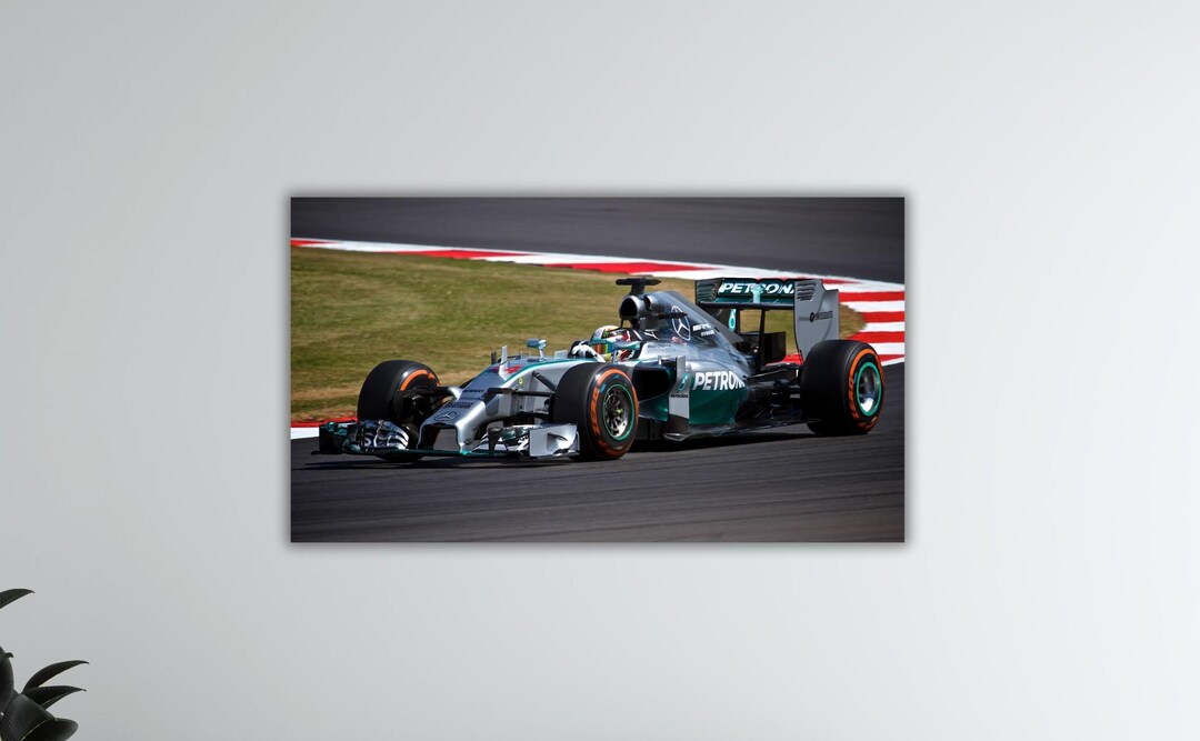Lewis Hamilton Canvas F1 Fan Poster Lewis Hamilton Mercedes Wall Art ...