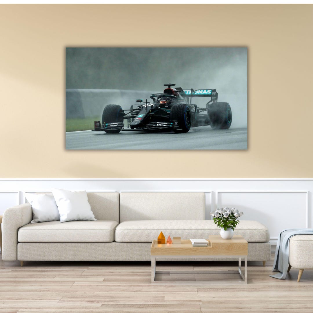 Lewis Hamilton Wall Art F1 Canvas Art Lewis Hamilton Mercedes Poster ...