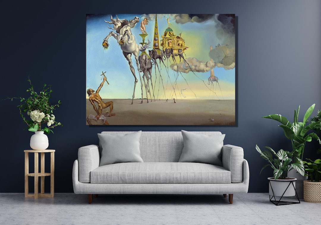 Salvador Dali Elephants by Caravan Poster,salvador Dali Canvas Wall Art ...