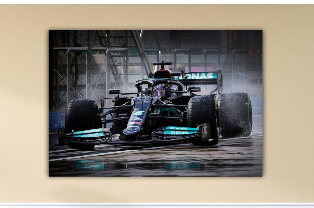 Lewis Hamilton Poster Art F1 Fan Canvas Lewis Hamilton Mercedes Wall ...