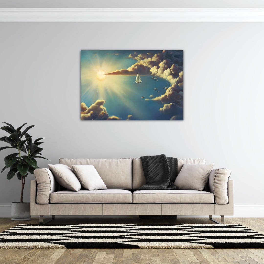 Vladimir Kush Ships on Clouds Paint Vladimir Kush Poster Gift of Home ...
