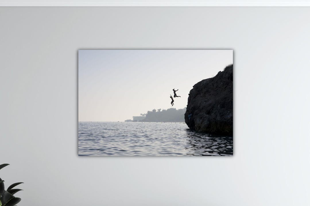 Cliff Diving Adventure Lifestyle Beach Art Cliff Diving Canvas ...