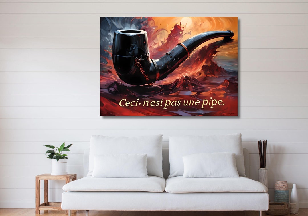 Ceci N’est Pas Une Pipe by Rene Magritte Poster Rene Canvas Wall Art ...