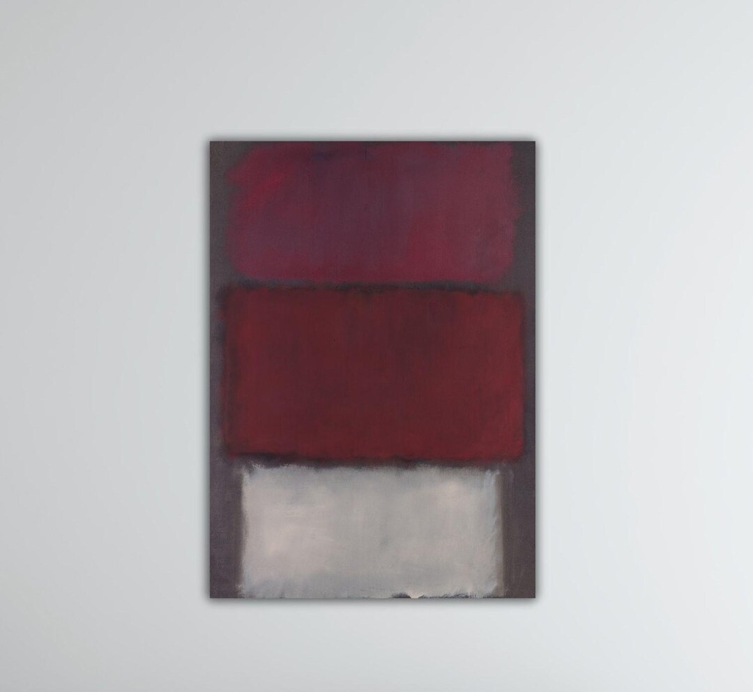 Mark Rothko Red Brown White Wall Art Rothko Poster Mark Rothko Abstract ...