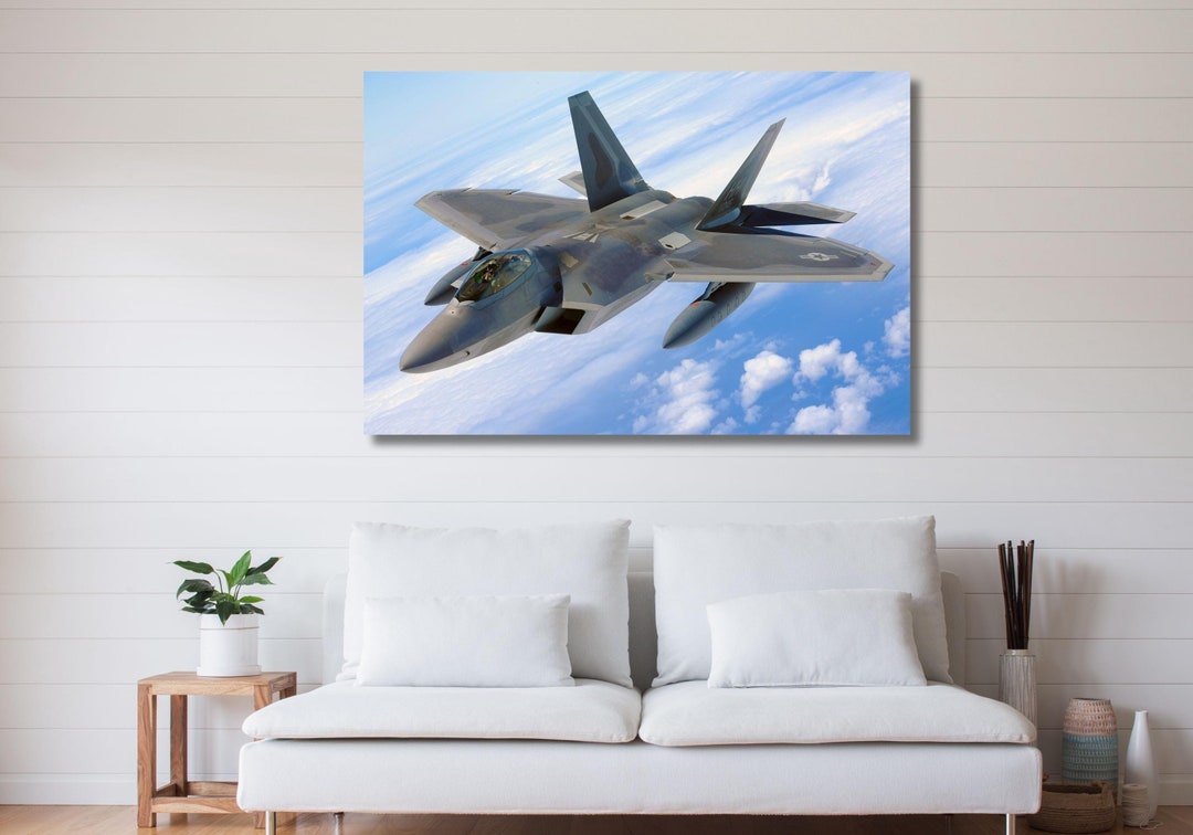 F 22 Military Fighter Jet Canvas Poster Arts ,gift for Aviator,military ...