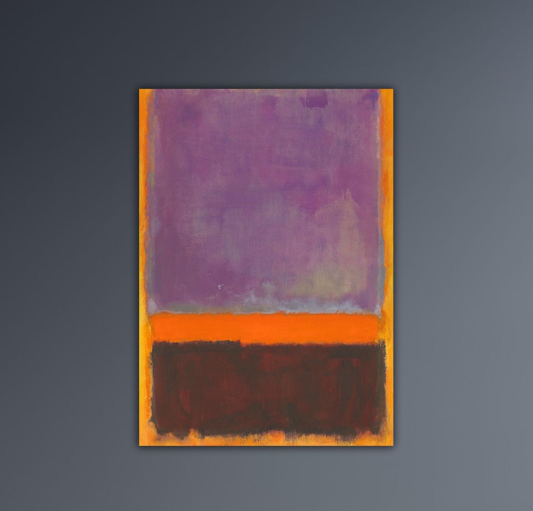 Mark Rothko Purple Brown Orange Wall Art Rothko Poster Rothko Abstract ...