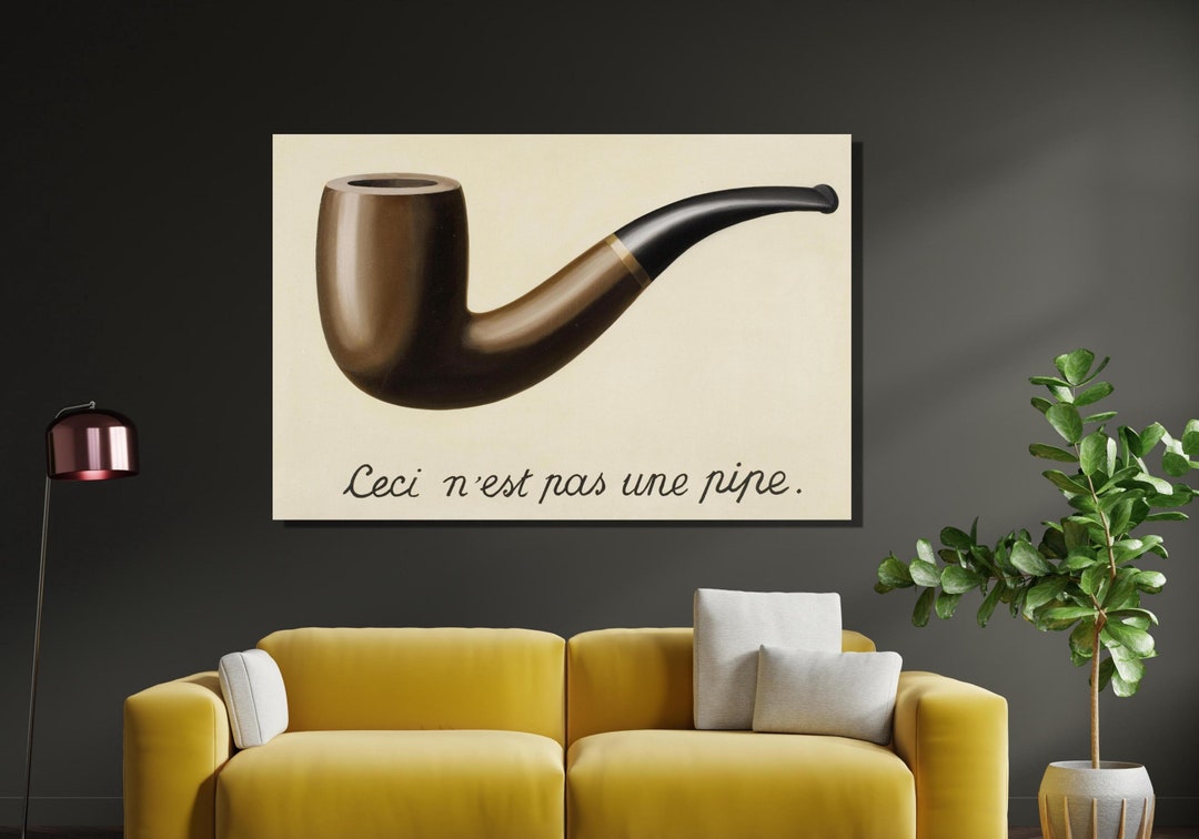 Ceci N’est Pas Une Pipe by Rene Magritte Poster Canvas Wall Art ,rené ...