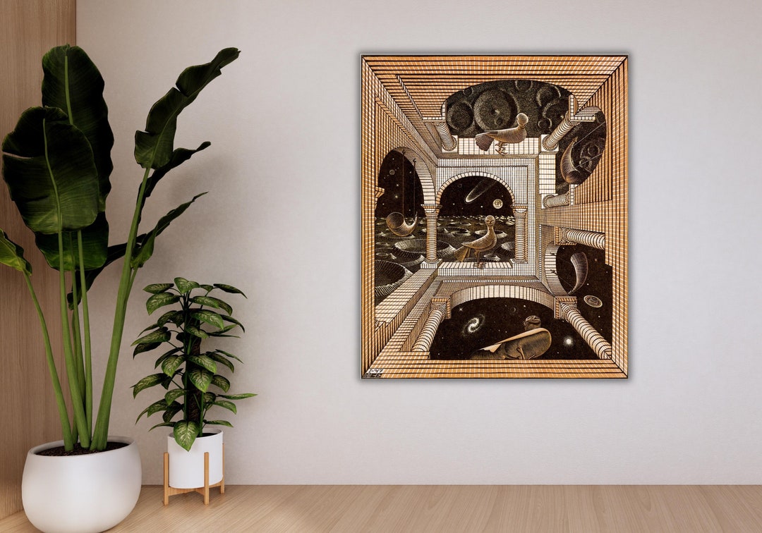 Maurits Cornelis Escher Another World Poster/canvas Wall Art,escher ...