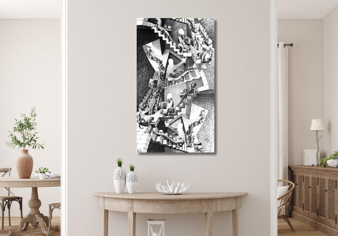 Maurits Cornelis Escher House of Stairs Poster,escher Paint,surrealist ...