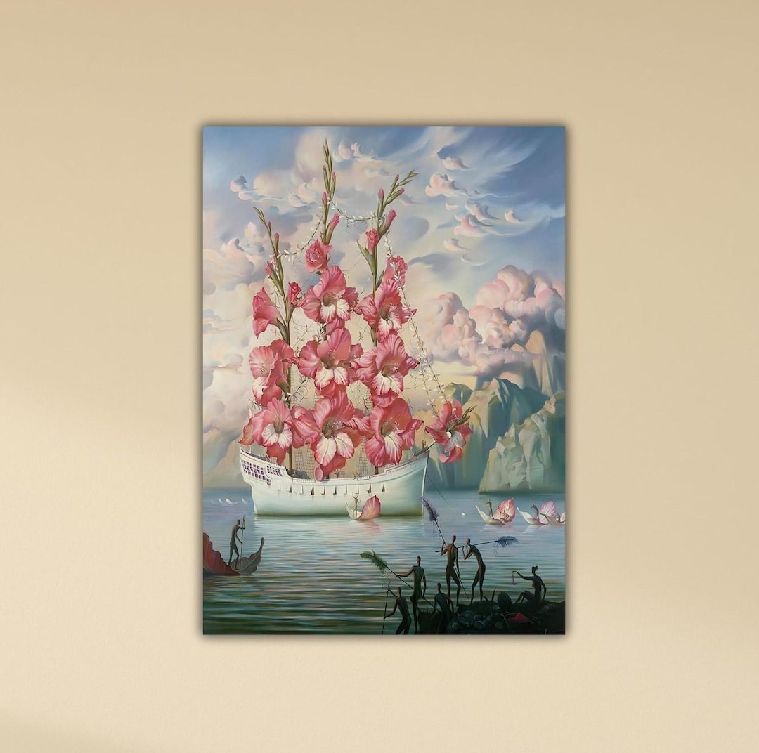 Vladimir Kush Arrival of the Flower Ship Wall Art Kush Canvas Kush ...
