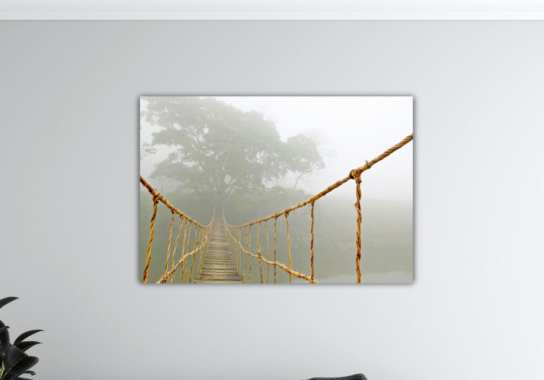 Rope Drawbridge Canvas Rope Drawbridge Printing Landscape Poster Nature ...